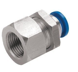 BSP Female Stud (Bulkhead) x Tube Metal Pneumatic Push-In Fitting – USC ...