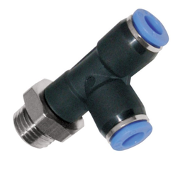 BSP Male Run Leg Tee Stud x Tube Metal Pneumatic Push-In Fitting – USC ...