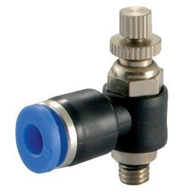 BSPT Male Elbow x Uni-Directional Manual Flow Controller Metal Pneumat ...