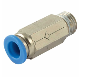 BSPT x Tube Stop Valve Self Sealing Metal Pneumatic Push-In Fitting ...