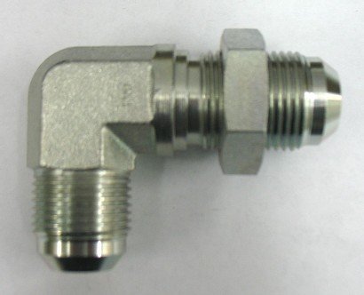 JIC Male x JIC Male Bulkhead C/W Locknut 90 Deg Elbow Forged Adaptors ...