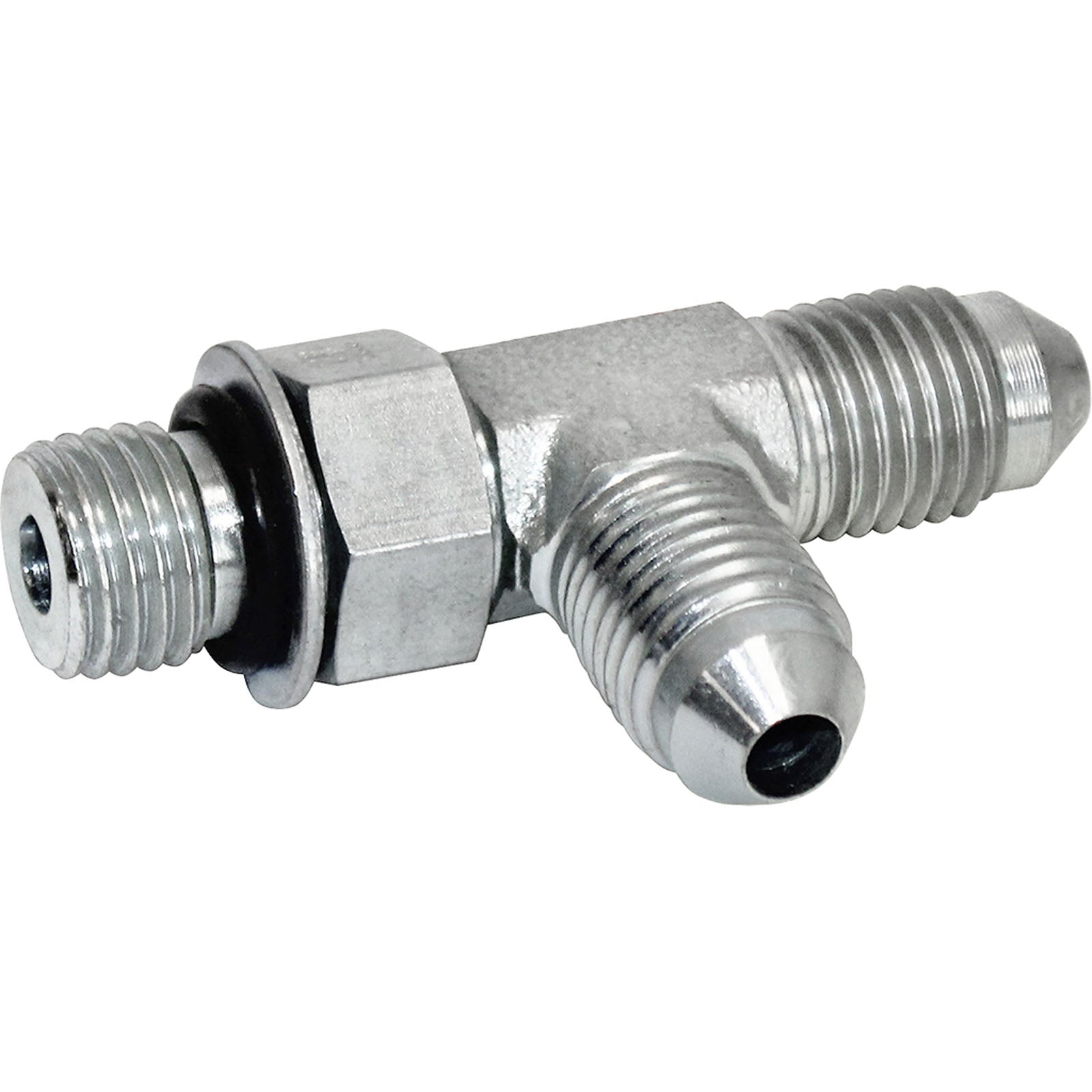 JIC Male x JIC Male x UNF Adjustable Male Tee Square Body – USC Hydraulics