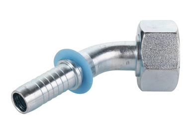 Metric Light Female Swept 45 Deg Hydraulic Hose Inserts C/W O-Ring ...