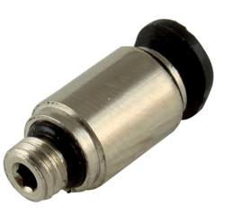 Metric Male Round Body Stud x Tube Micro Metal Pneumatic Push-In Fitti ...
