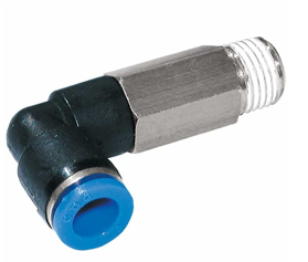 NPT Extended Male Stud Elbow x Tube Metal Imperial Pneumatic Push-In F ...