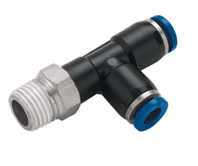 NPT Male Run Leg Tee Stud x Tube Metal Pneumatic Push-In Fitting – USC ...